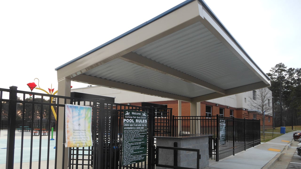 Covered Walkway Cantilevered