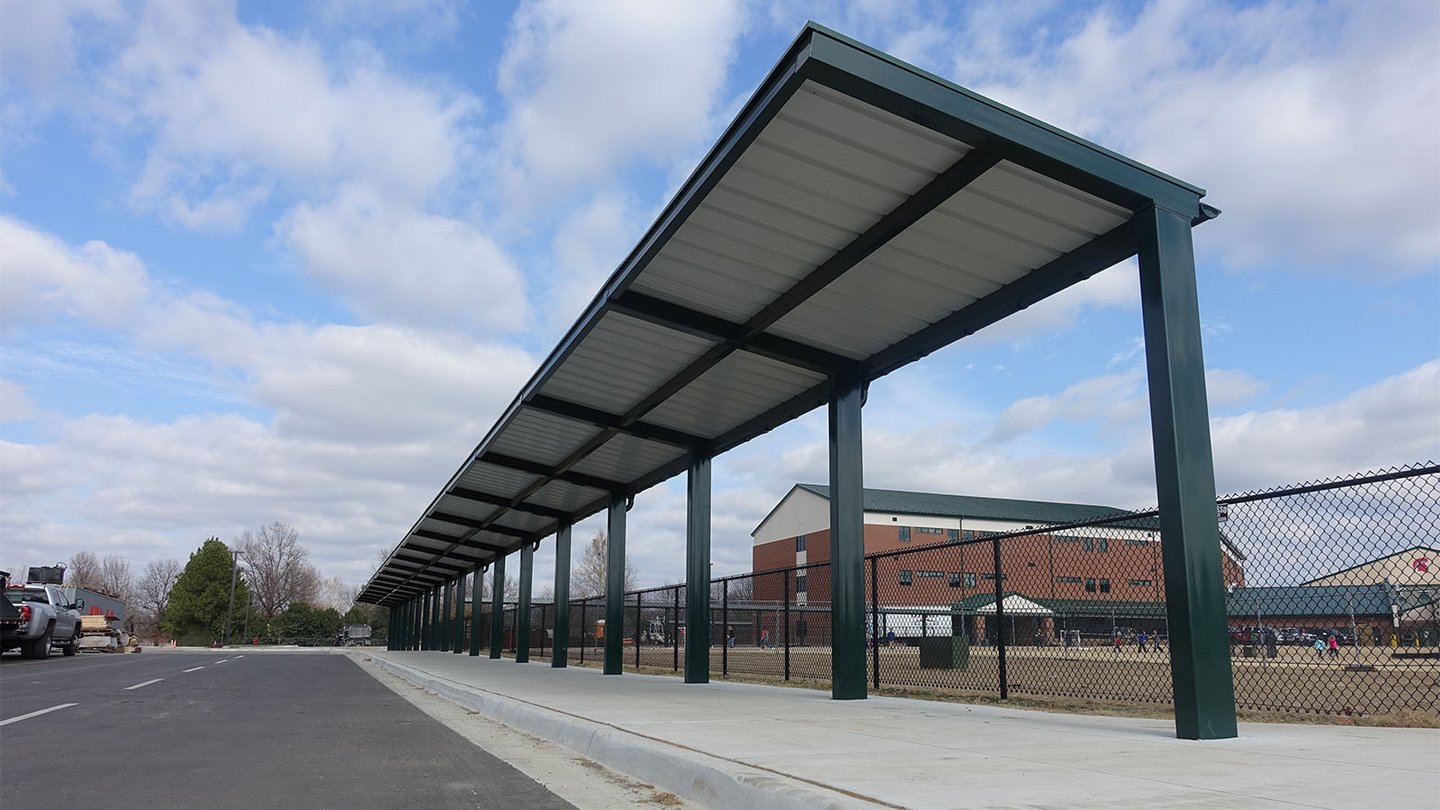 Covered Walkway Cantilevered