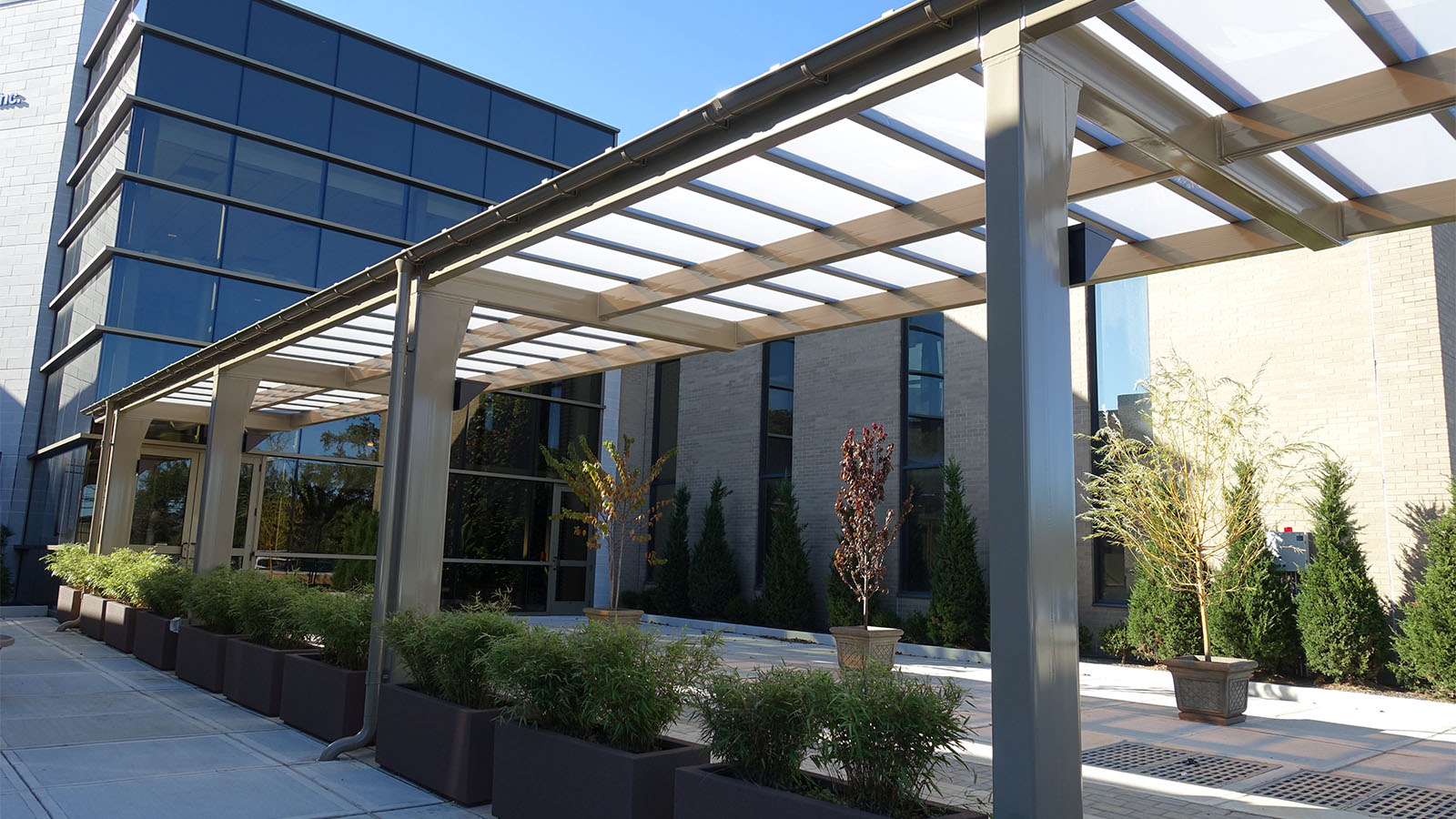 Covered Walkway Cantilevered