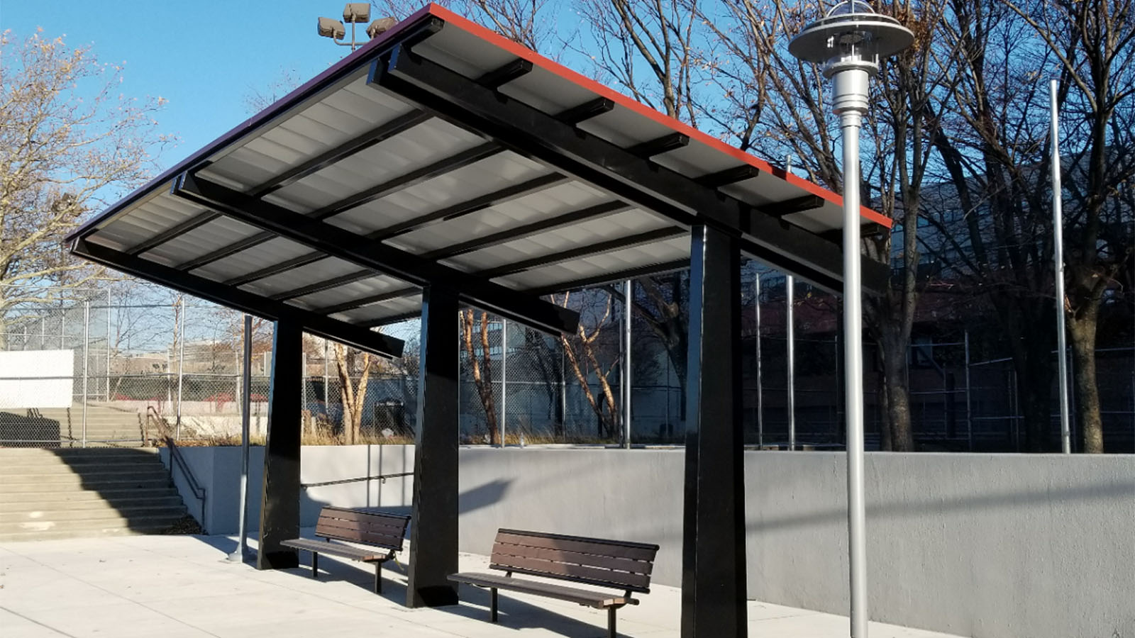 Covered Walkway Cantilevered